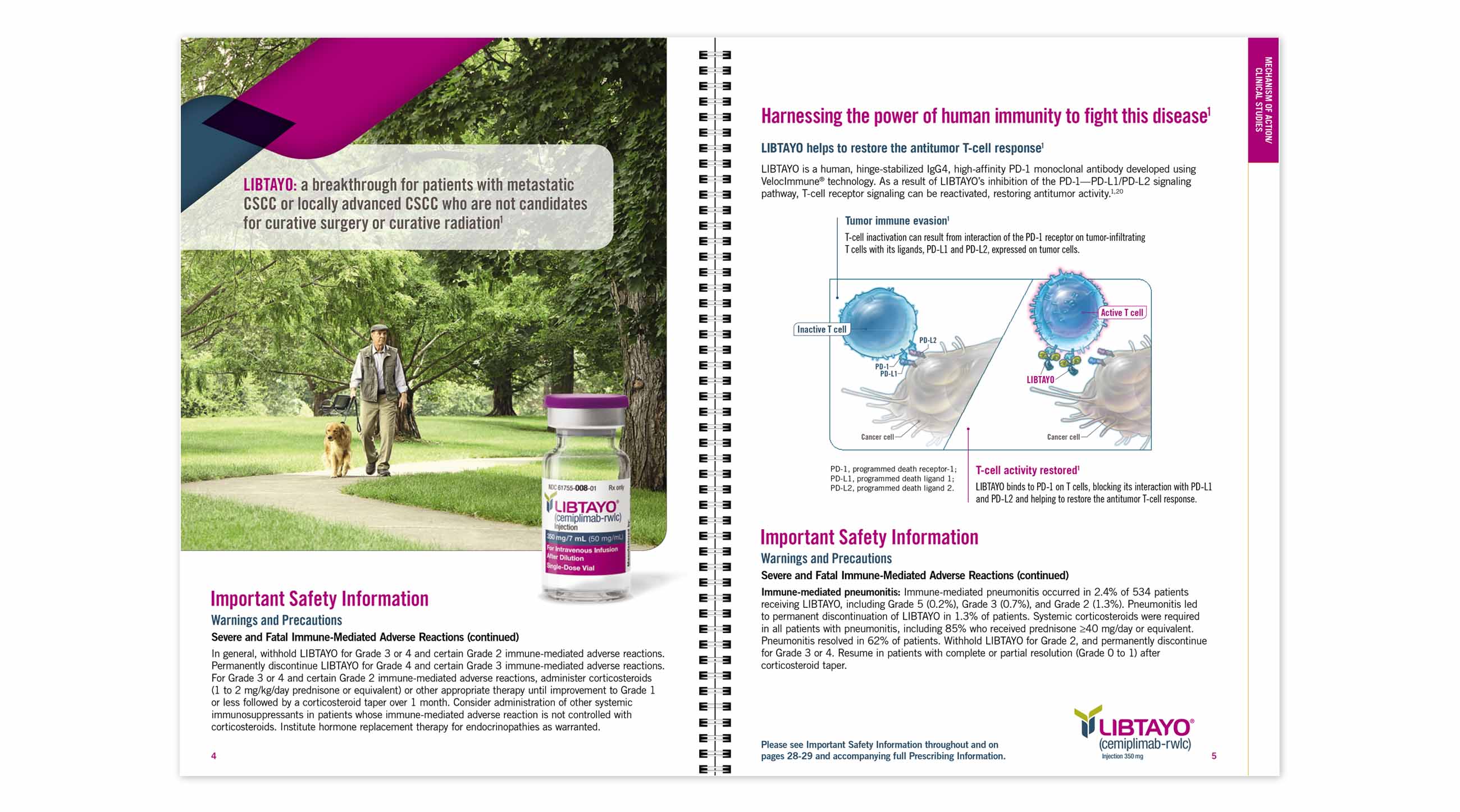 Open Libtayo cutaneous squamous cell carcinoma booklet