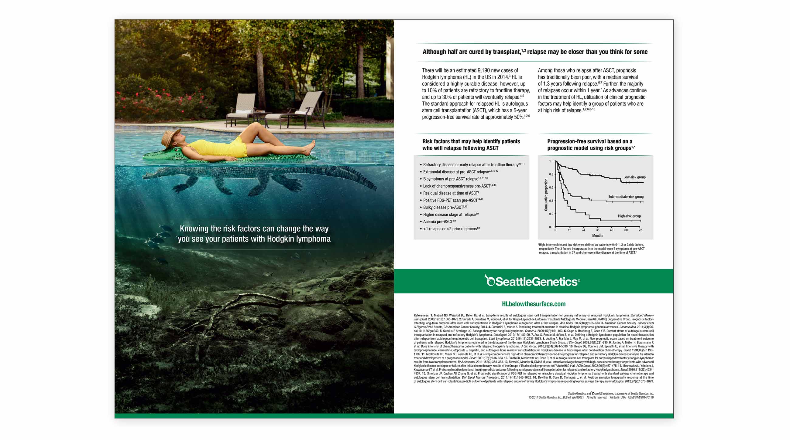 Seattle Genetics Hodgkin lymphoma half page magazine ad